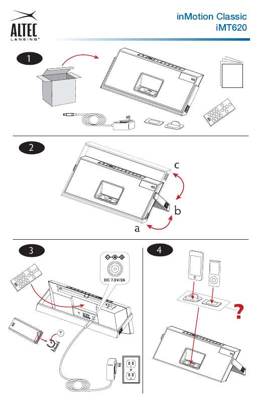 Notice ALTEC LANSING INMOTION CLASSIC IMT620 - lecteur mp3 Trouver une solution à un problème ...